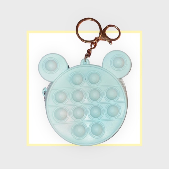 Accessories | Keychain Small Wallet Popit Pop It Light Blue Color Multi ...
